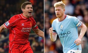 Kevin De Bruyne vs Steven Gerrard Premier League Comparison: Stats ...